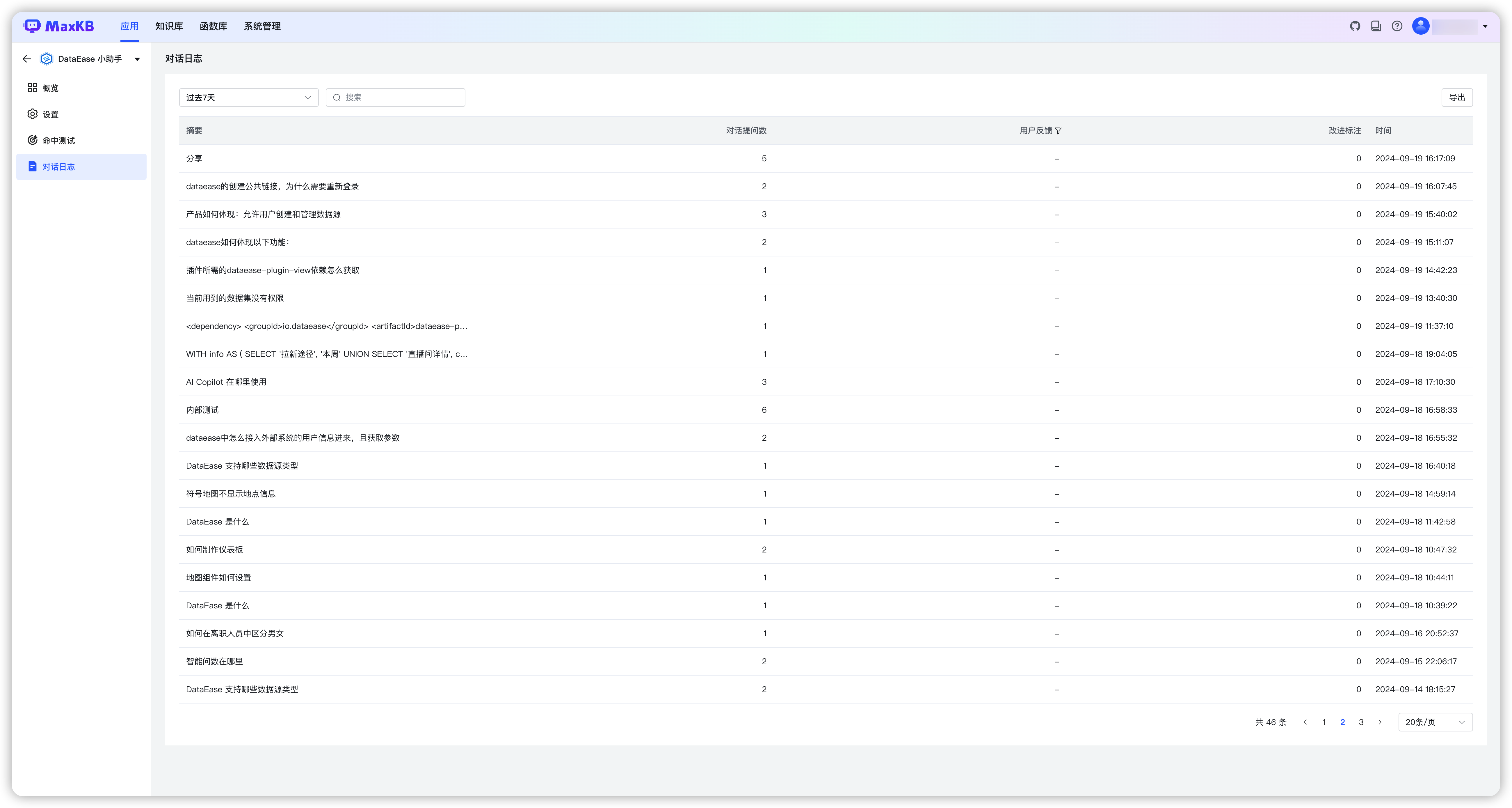 Log - MaxKB Documentation